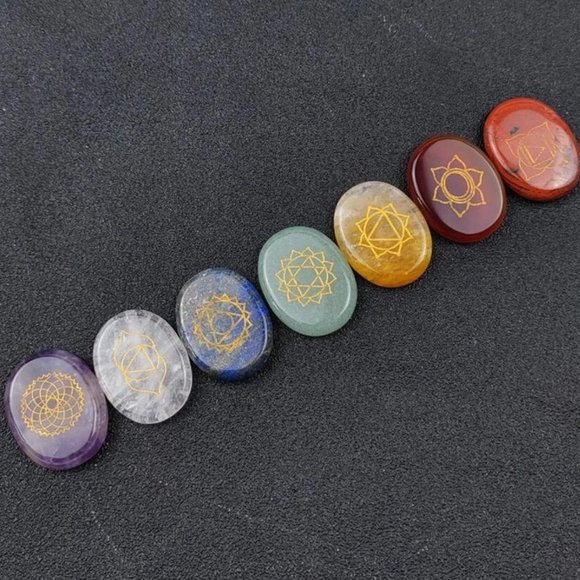 EvelynCreations | Accents | 7 Pcs Chakra Healing Stone Set Natural ...